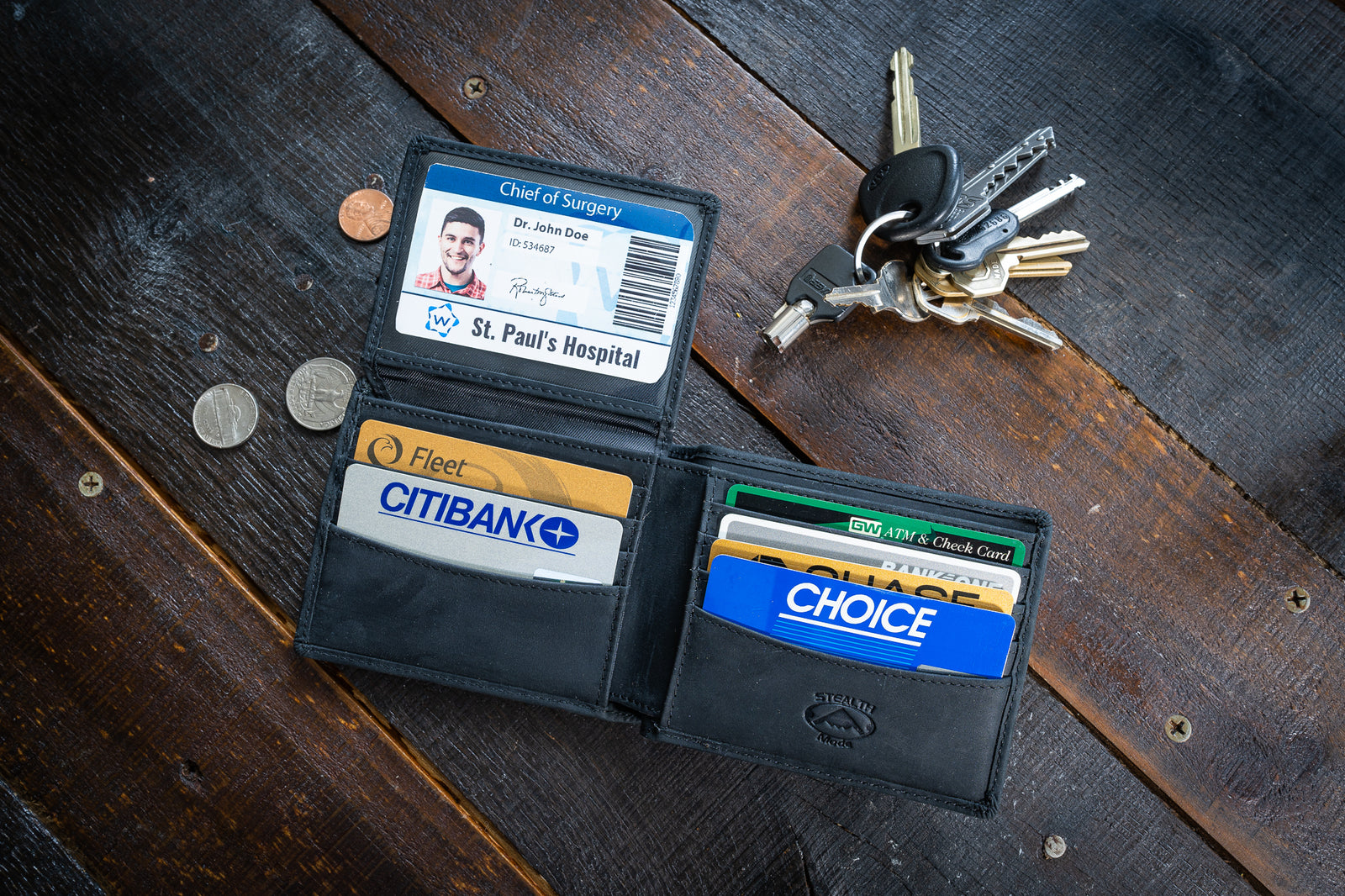 Stealth Mode RFID Blocking Genuine Leather Wallets for Men and Women