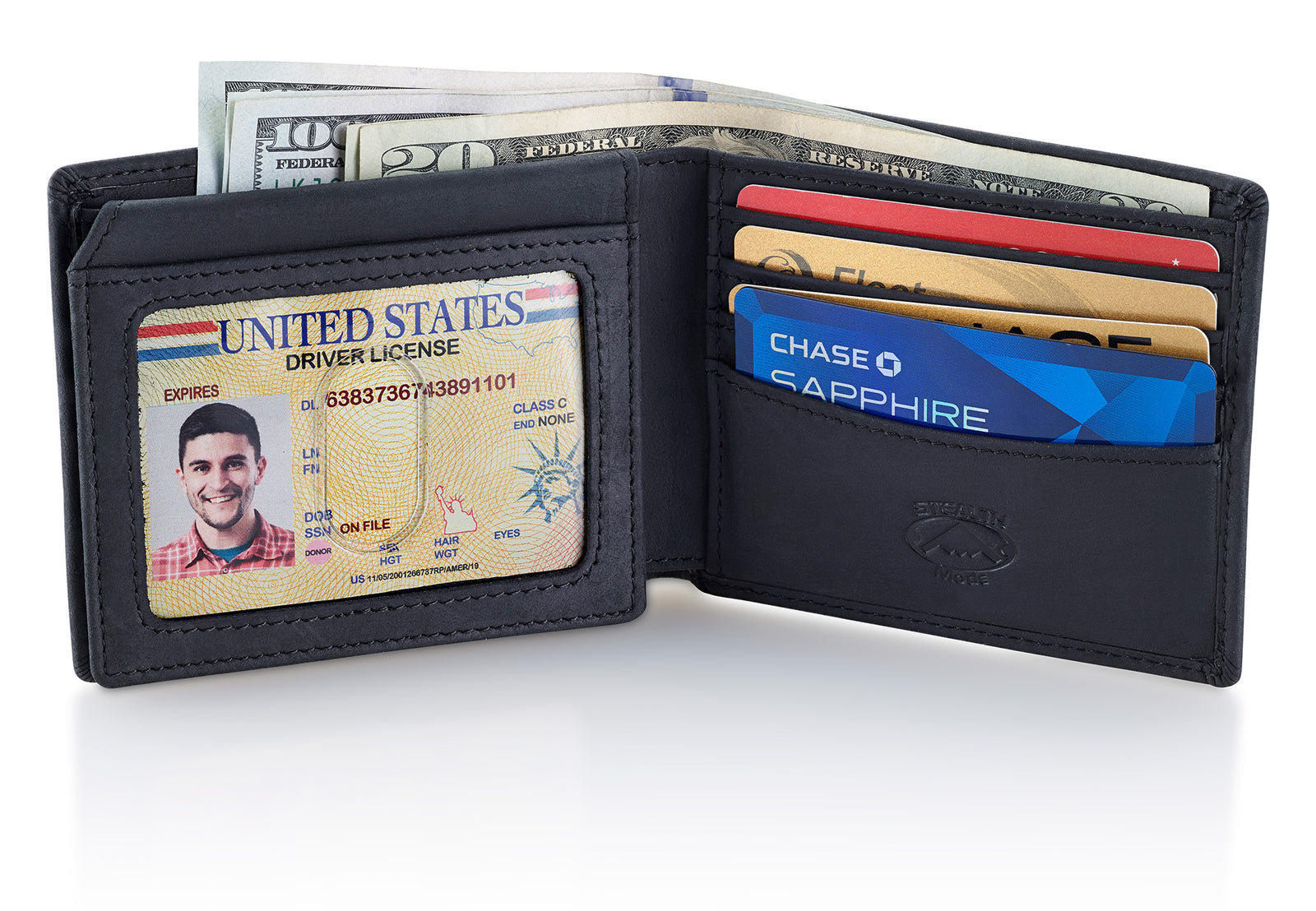 Stealth Mode Bifold Leather Wallets - Stealth Mode Leather