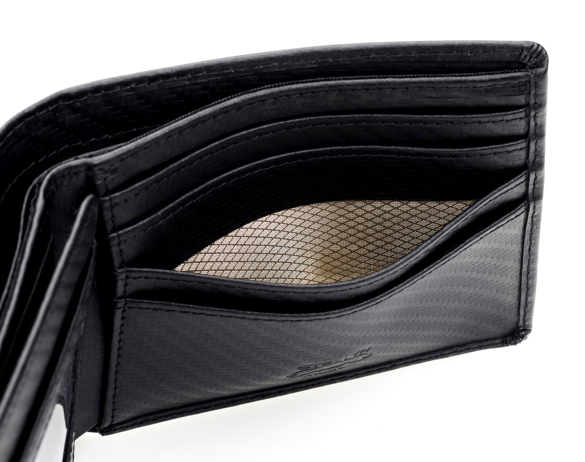 Carbon Fiber RFID Wallet With Flip Out ID Window and 12 Card Slots ...